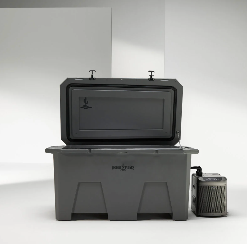 The Desert Plunge Exclusive Cold Plunge Tub w/ 1/4 HP Chiller - Gray ...